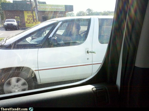 There, I Fixed It - minivan - white trash repairs - Cheezburger