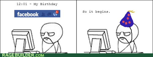 Bookface birthday - Rage Comics - rage comics