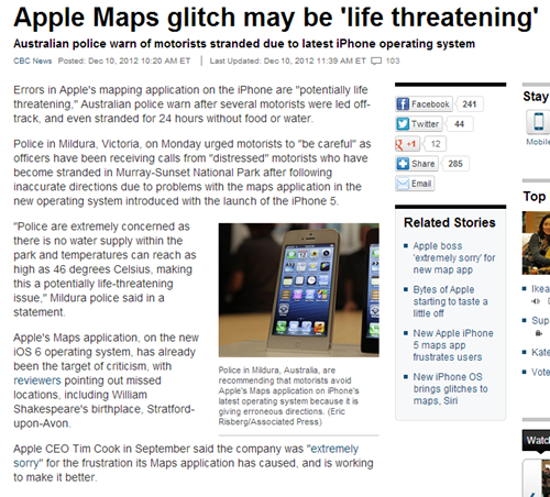 Apple Maps: Not Even Once - Autocowrecks - Funny Collection of FAIL ...