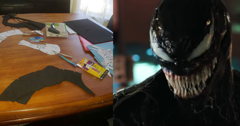 Dad Makes Epic Venom Costume For His Son's Halloween Wish - FAIL Blog ...