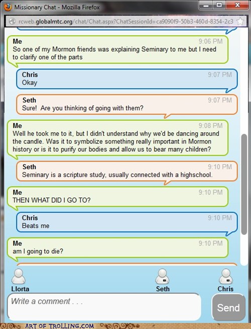 Art of Trolling - Mormon Chat - Troll Tricks and Pranks - Trolling 101 ...