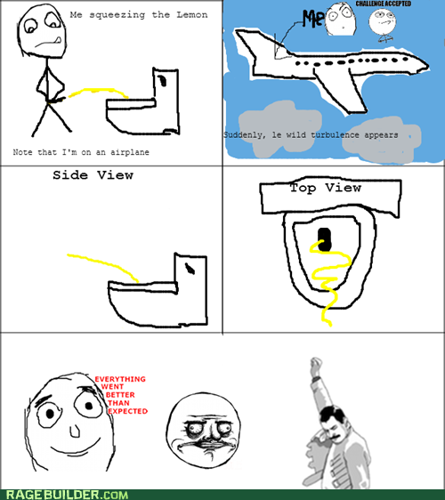 Peeing on the Airplane - Rage Comics - rage comics