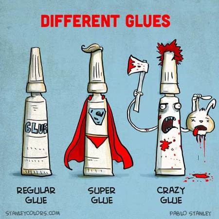 Puns - glue - Funny Puns - Pun Pictures - Cheezburger