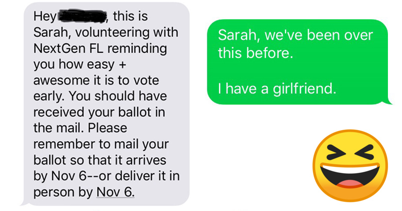 Spam Text Convo About Voting Turns Into Hilarious Trolling - Memebase ...