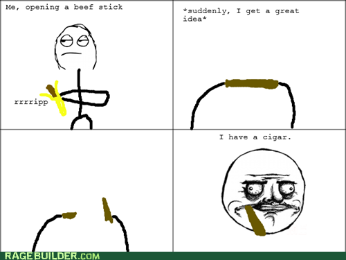 Me Gusta Meat Cigars - Rage Comics - rage comics