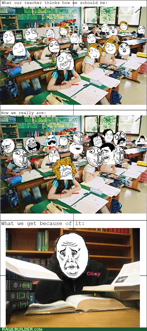 Classes Are Always Much Derpier Than Teachers Imagine - Rage Comics ...