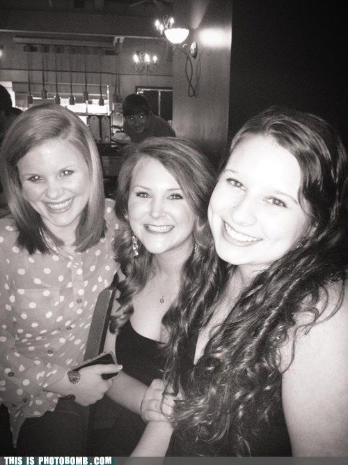 Even in Black & White It's Creepy - Photobombs - photobomb that guy