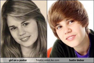 Girl on a Poster Totally Looks Like Justin Bieber - Totally Looks Like