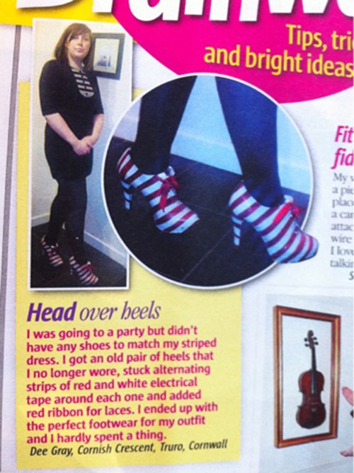 Now That's Thinking on Your Feet - Poorly Dressed - fashion fail