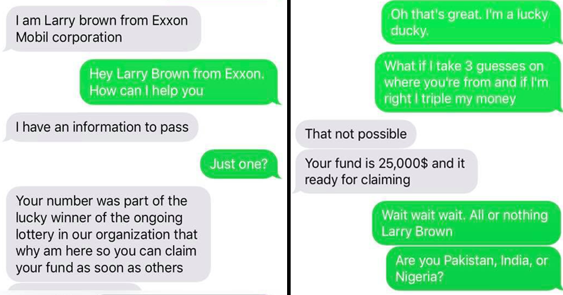 Clever Dude Hilariously Beats Scammer At His Own Game - Memebase ...