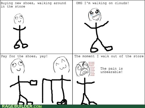 Buying New Shoes - Rage Comics - rage comics