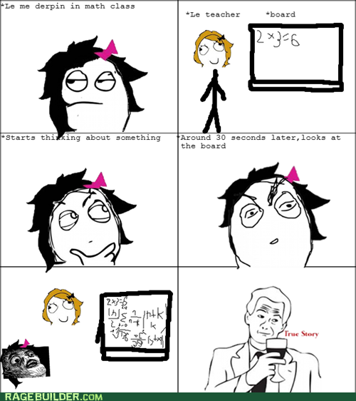 Never Get Distracted in Math Class - Rage Comics - rage comics