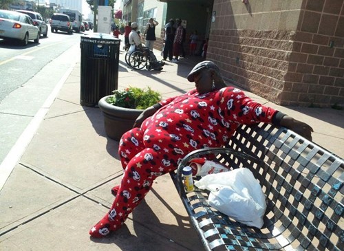 When You're Wearing PJs, You Can Sleep Anywhere You Want To! - Poorly ...