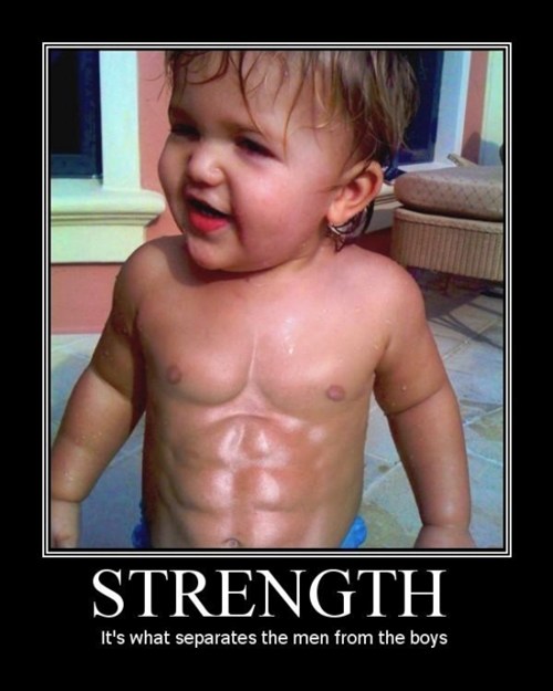 The Strength Comes From The Abs Very Demotivational Demotivational Posters Very