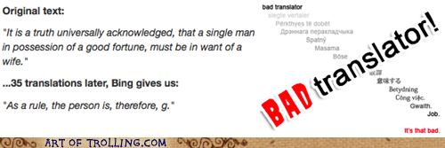 Bad Translator: Mangling Wisdom Since 2005 - Art of Trolling - Troll ...