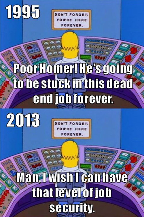 Monday Thru Friday - the simpsons - job fails - Cheezburger