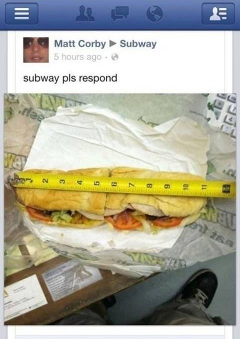 Subway Pls - Failbook - Failing On Facebook