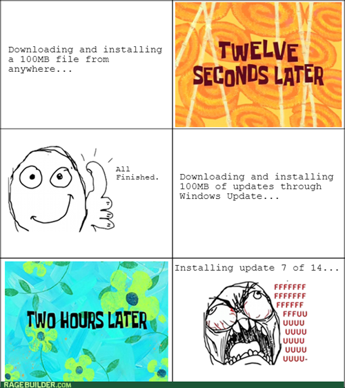 Windows Update Rage - Rage Comics - rage comics