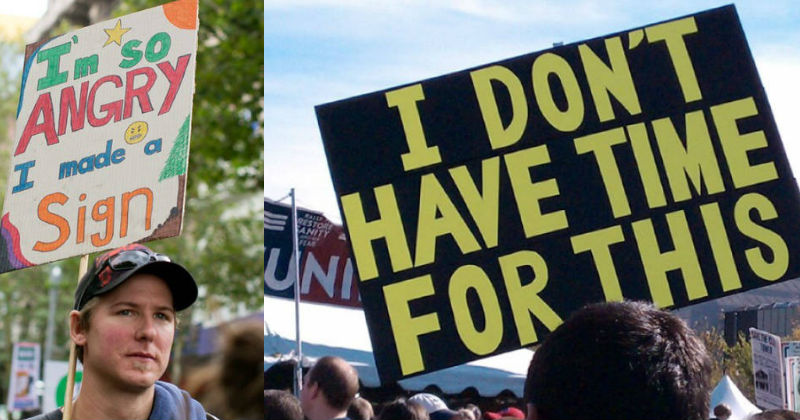 17 Polite People Holding Very Angry And Confused Signs - FAIL Blog ...