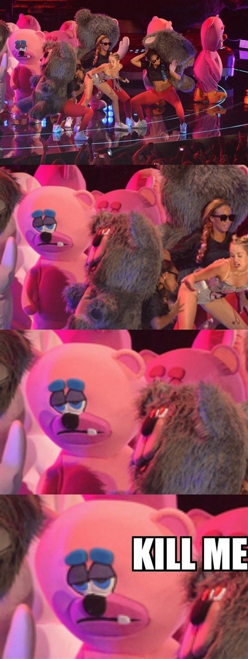 Miley is Making Life for This Back Up Dancer Un-bear-able - Memebase ...