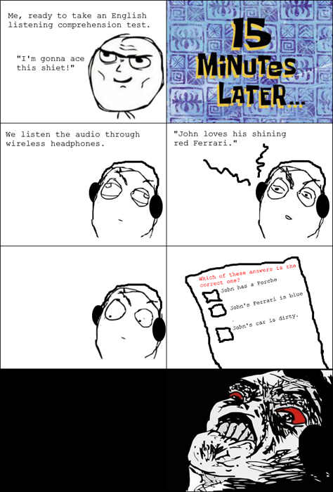 Even Listening Tests Are Impossible - Rage Comics - rage comics
