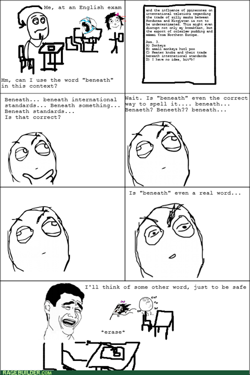 Self-Confidence During Exams - Rage Comics - rage comics