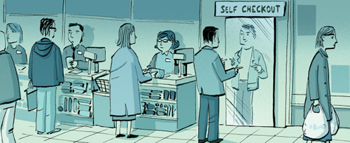 Self Check Out - Web Comics - 4koma comic strip, webcomics, web comics