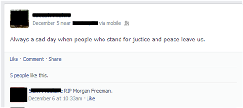 Morgan Freeman Nelson Mandela Rip