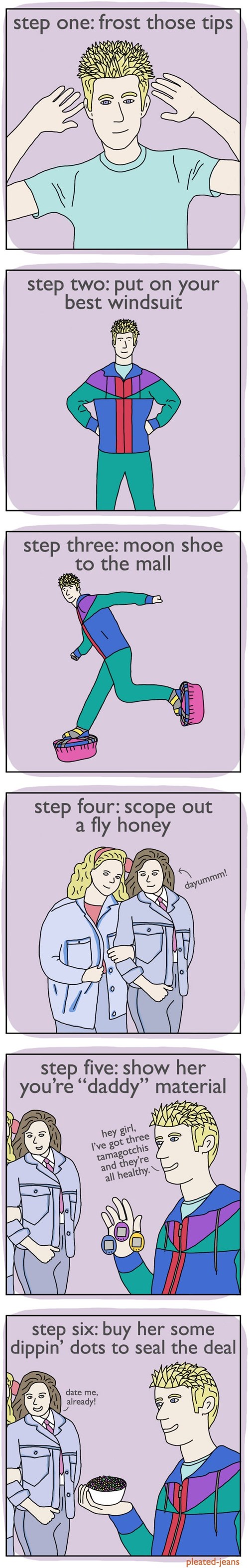 The 90's Guide to Getting a Girl - Web Comics - 4koma comic strip ...