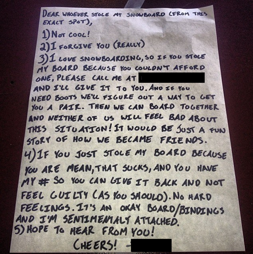 This Letter is the Nicest Way to Respond to a Thief - WIN! - epic win ...