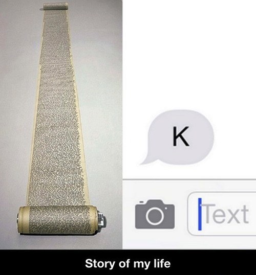 If I See K One More Time in a Text Message, You Are Getting Blocked ...