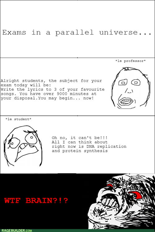 Exams in a Parallel Universe... - Rage Comics - rage comics