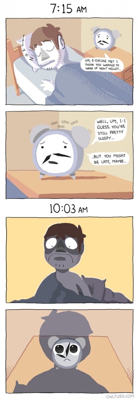 How Your Alarm Clock Feels - Web Comics - 4koma comic strip, webcomics ...