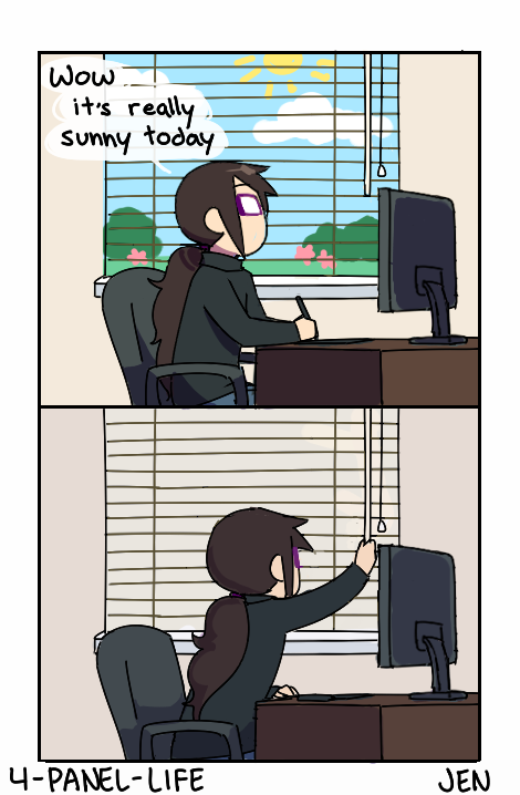 Sure is a Nice Day to Be On The Computer - Web Comics - 4koma comic ...