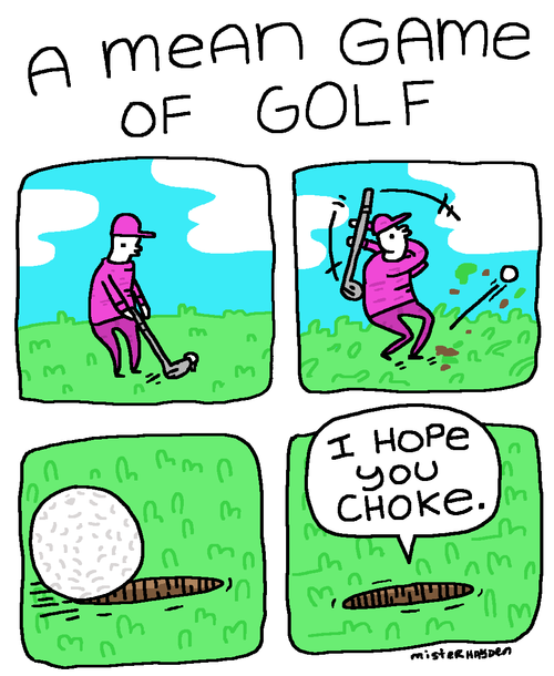 A Mean Game of Golf - Web Comics - 4koma comic strip, webcomics, web comics