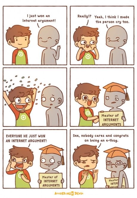 Congratulations on Winning an Argument on The Internet - Web Comics - 4koma comic strip ...
