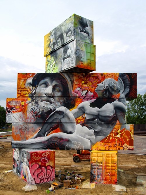 Super-Sized Shipping Container Street Art - WIN! - epic win photos