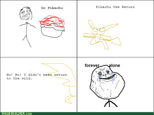Pikachu Fled From Battle - Rage Comics - rage comics