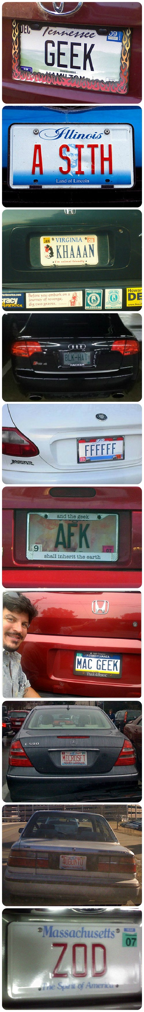 Top Geekiest License Plates - Geek Universe - Geek | Fanart | Cosplay ...