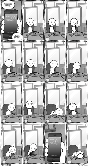 Friday Afternoons Can Be Really Tough at Work - Web Comics - 4koma ...