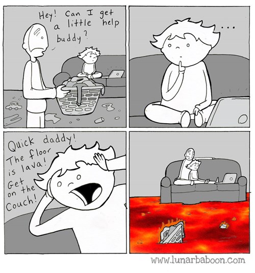 A Son Helps His Father Escape Danger - Web Comics - 4koma comic strip ...