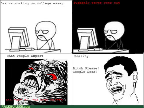 Seriously, Google Docs is a Lifesaver - Rage Comics - rage comics