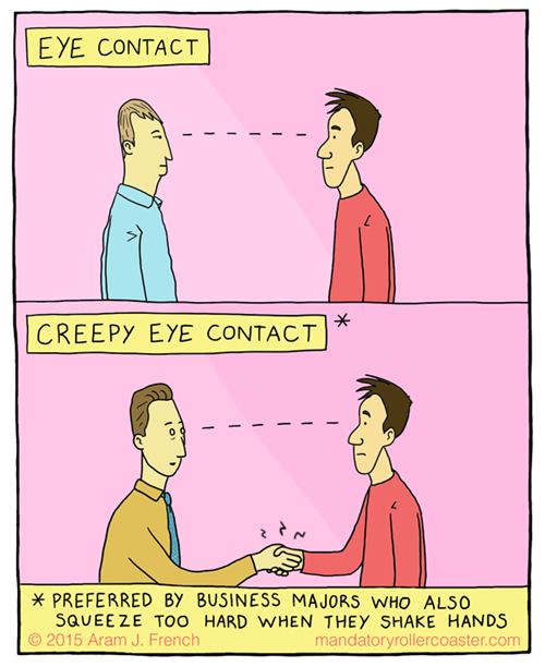The Different Types of Eye Contact - Web Comics - 4koma comic strip ...