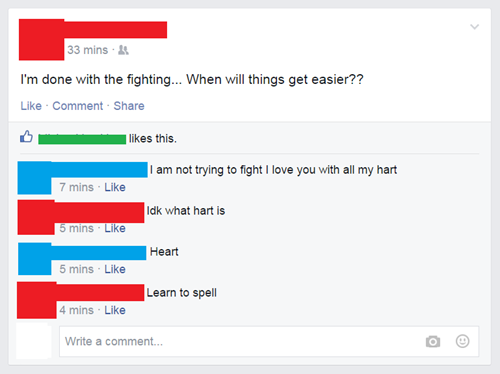 Never Mind, Back to Fighting! - Failbook - Failing On Facebook