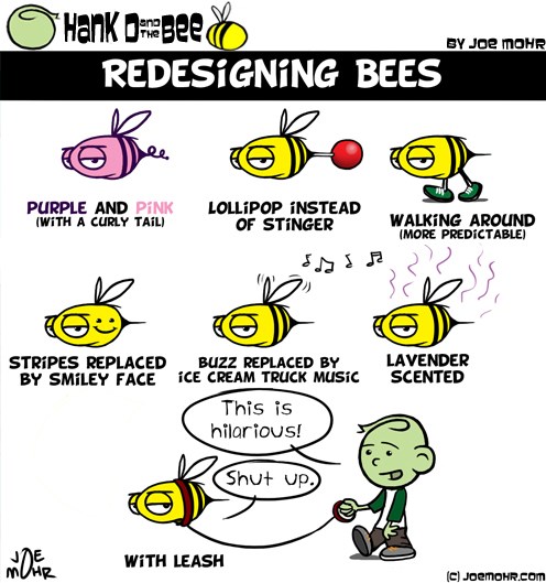 Redesigning Bees - Web Comics - 4koma comic strip, webcomics, web comics