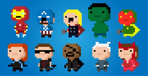 8-bit Avengers - Superheroes - superheroes, batman, superman, avengers ...