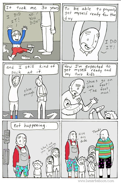 Getting Ready - Web Comics - 4koma comic strip, webcomics, web comics