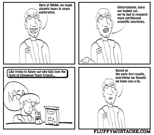 Budget Cuts at NASA - Web Comics - 4koma comic strip, webcomics, web comics