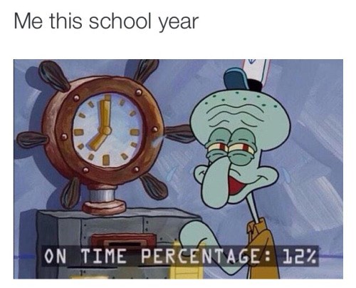 Senior Schedule - School of Fail - homework class test