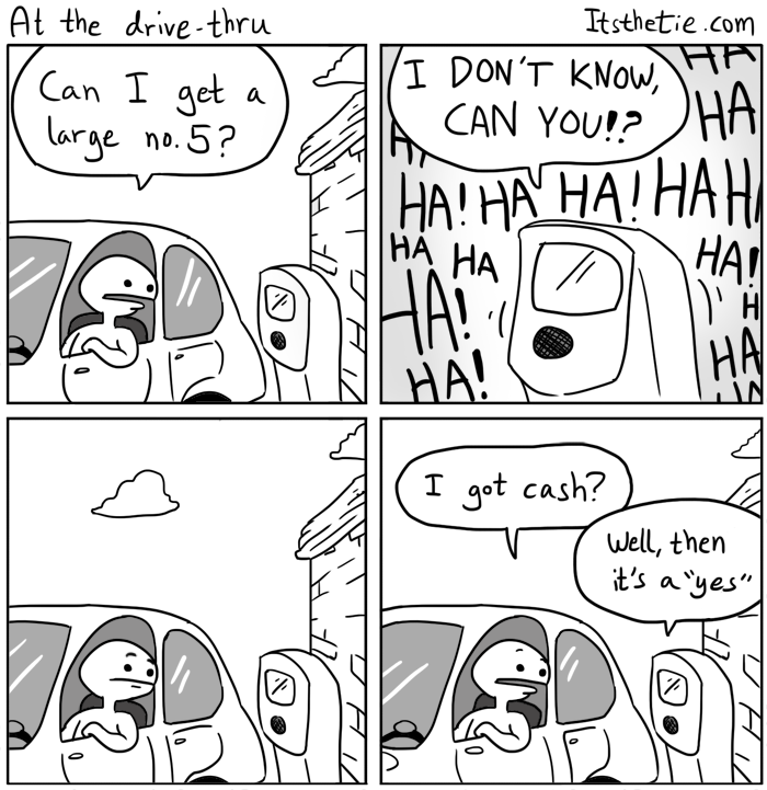 Please Pull Up to the First Window - Web Comics - 4koma comic strip ...